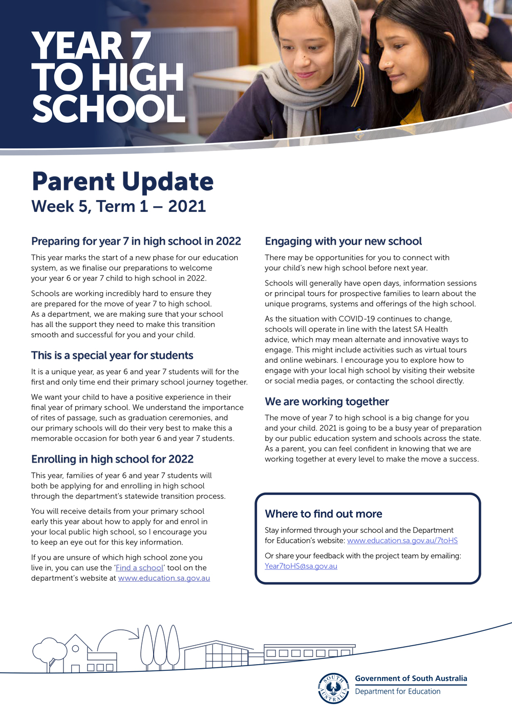 Year 7 to High School - Parent Update - Port Lincoln High School