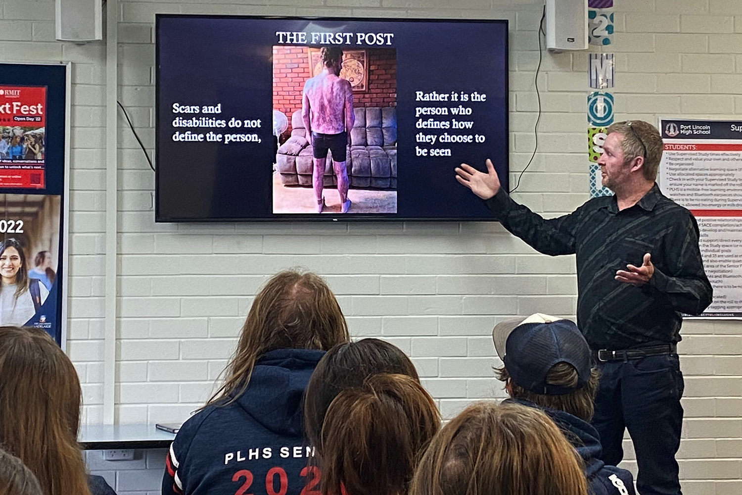 Burns Survivor John Weeks Inspires Year 12's - Port Lincoln High School