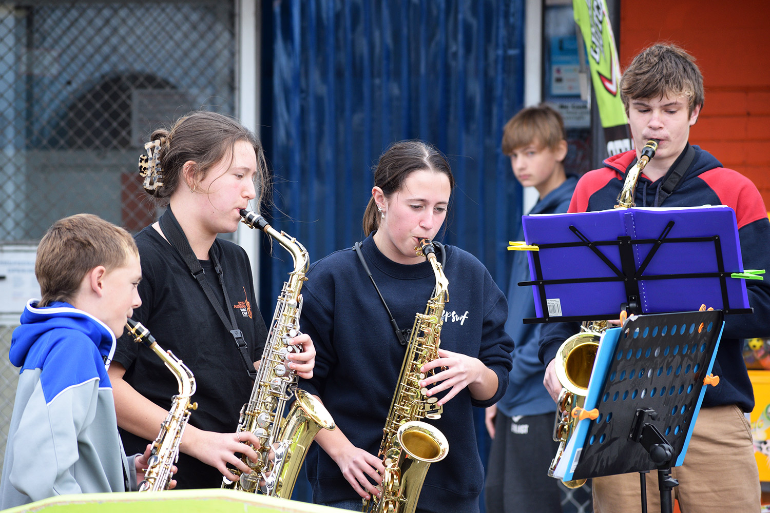 Concert Band Busks for Saturday Shoppers - Port Lincoln High School