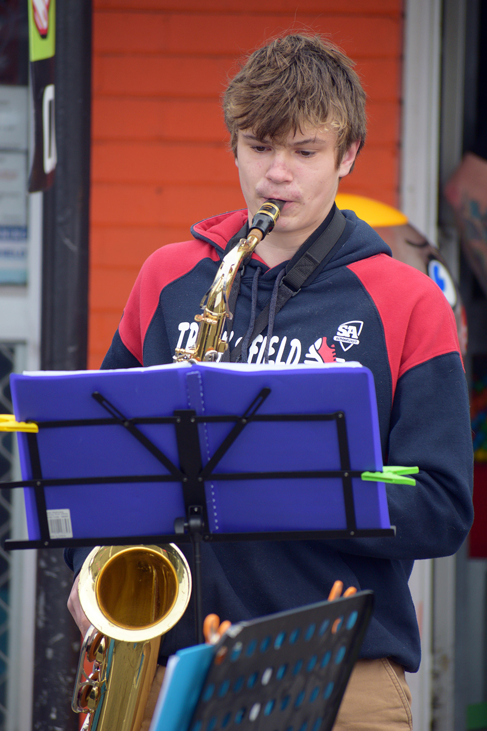 Concert Band Busks for Saturday Shoppers - Port Lincoln High School