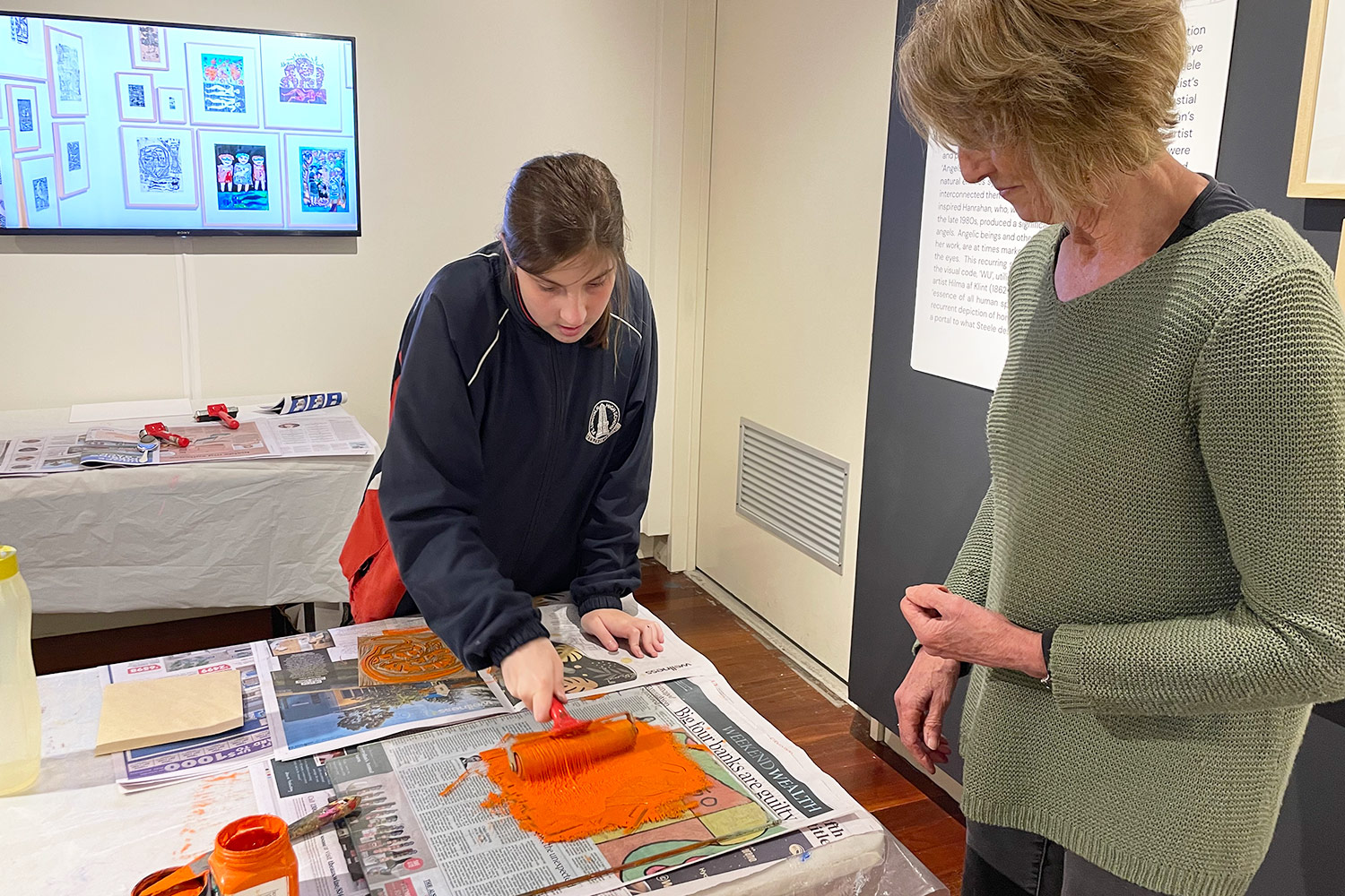 Printmaking Workshop for Year 9 Visual Artists - Port Lincoln High School
