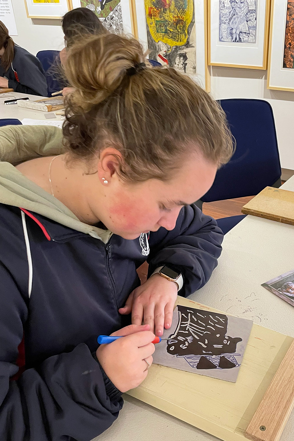 Printmaking Workshop for Year 9 Visual Artists - Port Lincoln High School