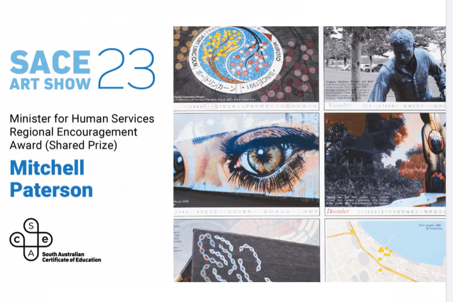 Mitchell Wins SACE Art Show Award - Port Lincoln High School