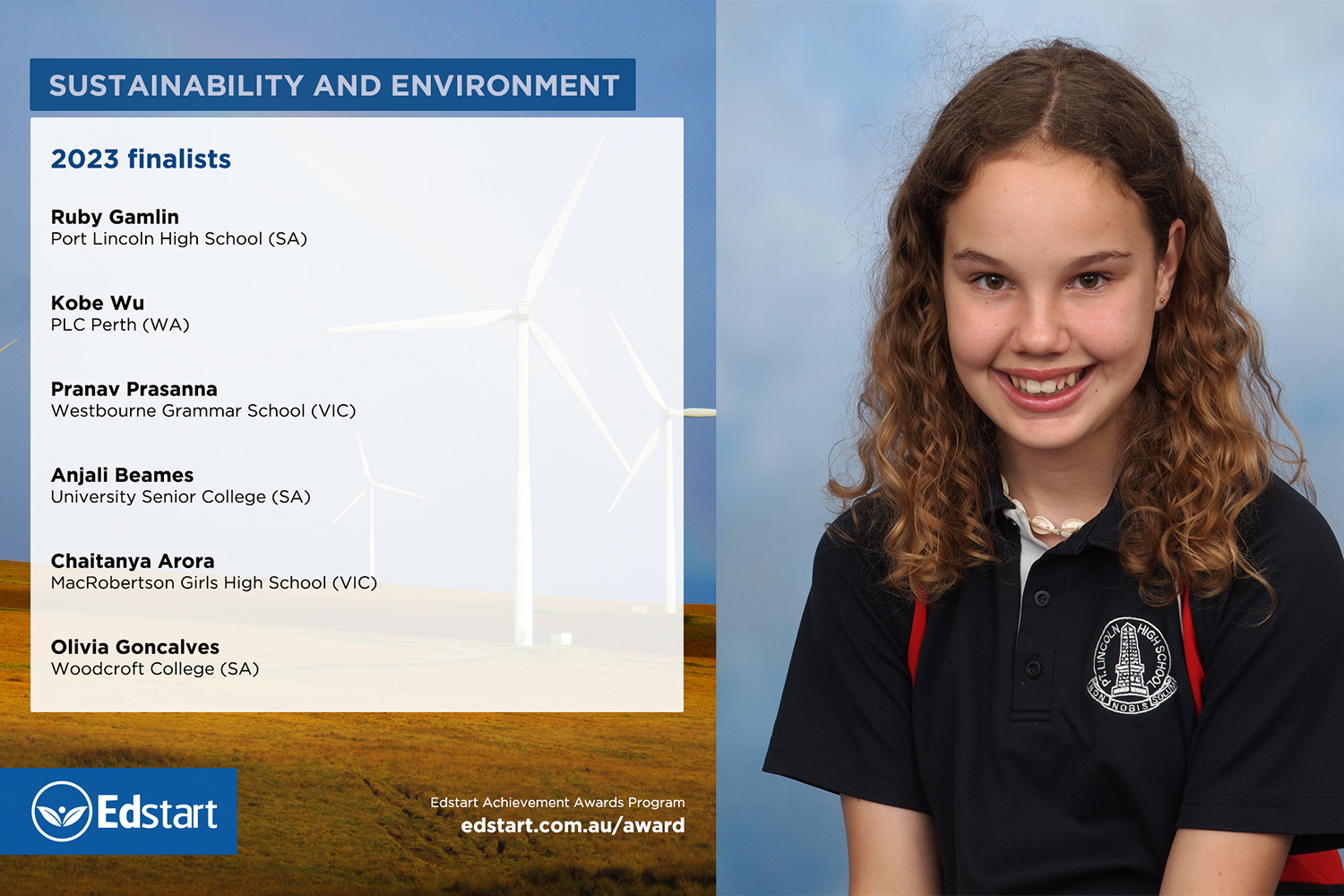 Ruby Announced as Edstart Awards Finalist - Port Lincoln High School