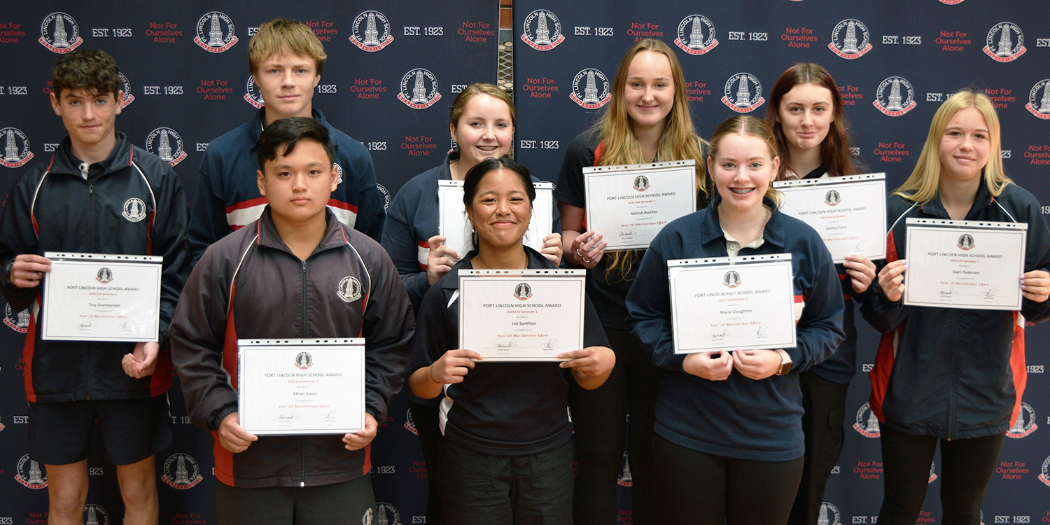 Semester 1 Academic Awards Presented at Assembly - Port Lincoln High School