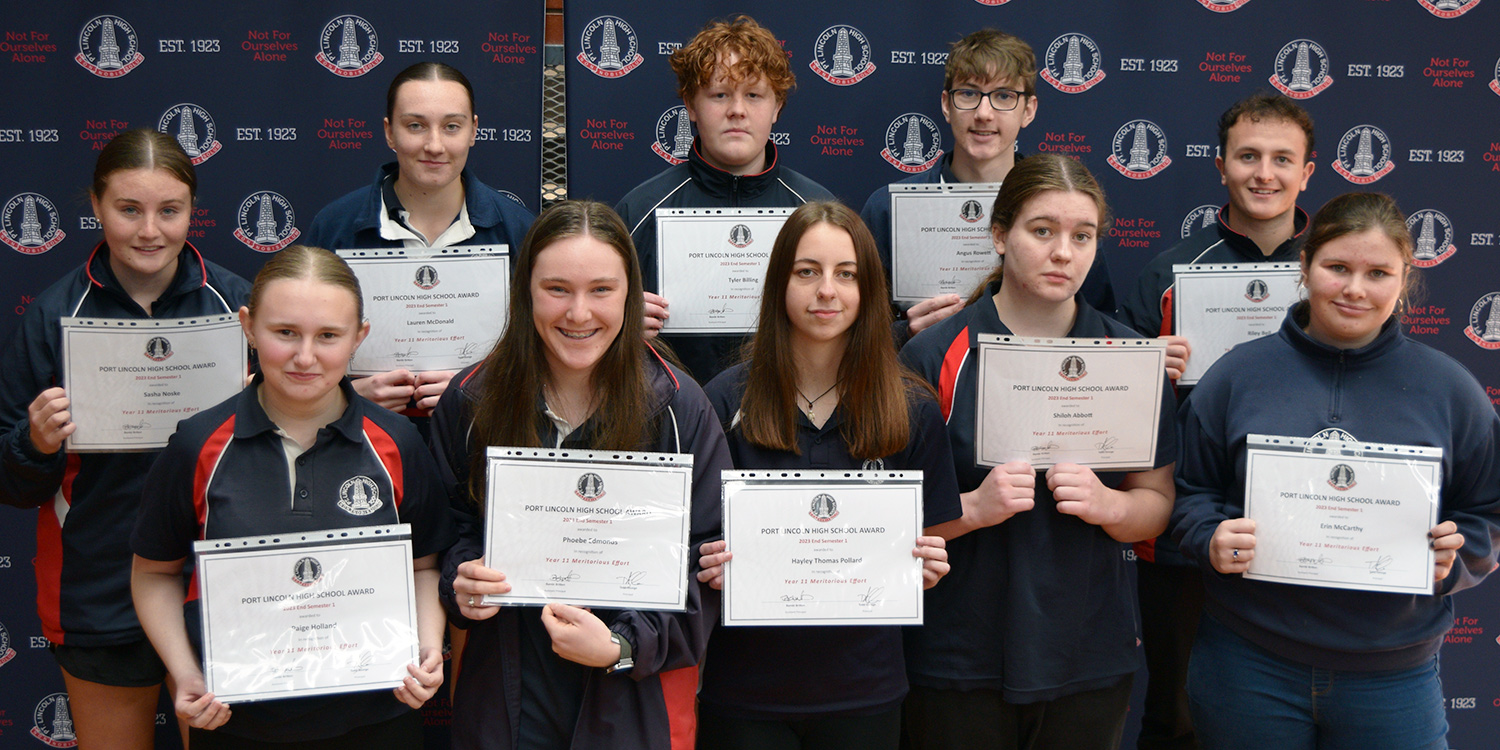 Semester 1 Academic Awards Presented at Assembly - Port Lincoln High School