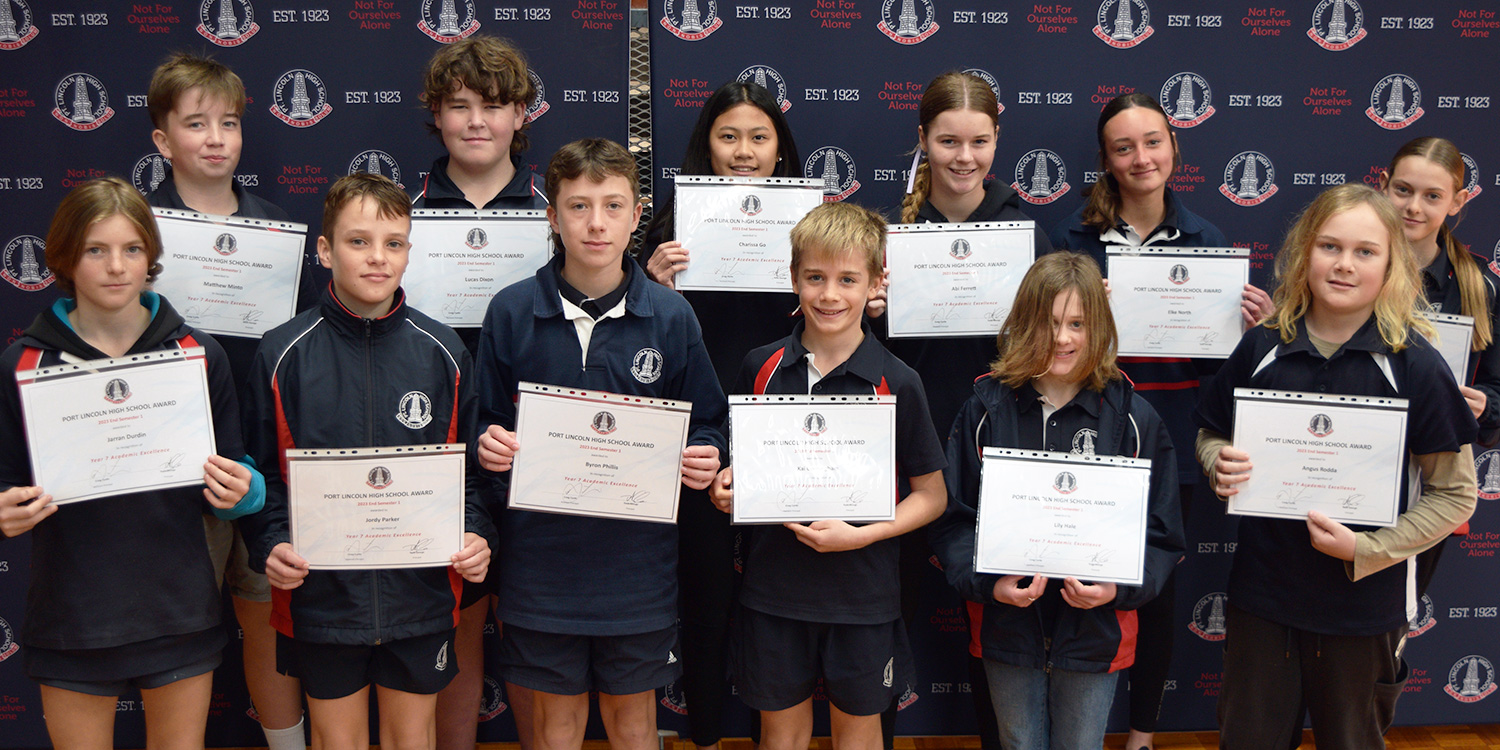 Semester 1 Academic Awards Presented at Assembly - Port Lincoln High School