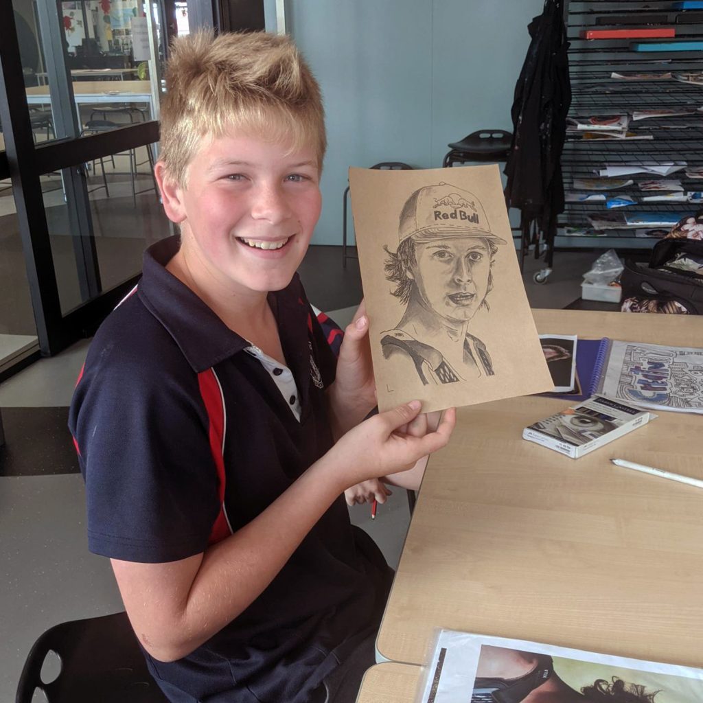Year 7 Artists Create Portrait Drawings - Port Lincoln High School