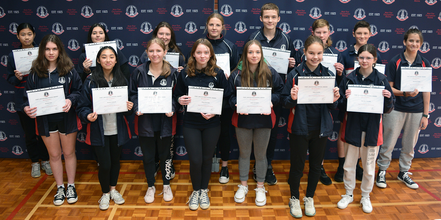 Semester 1 Academic Awards Presented at Assembly - Port Lincoln High School