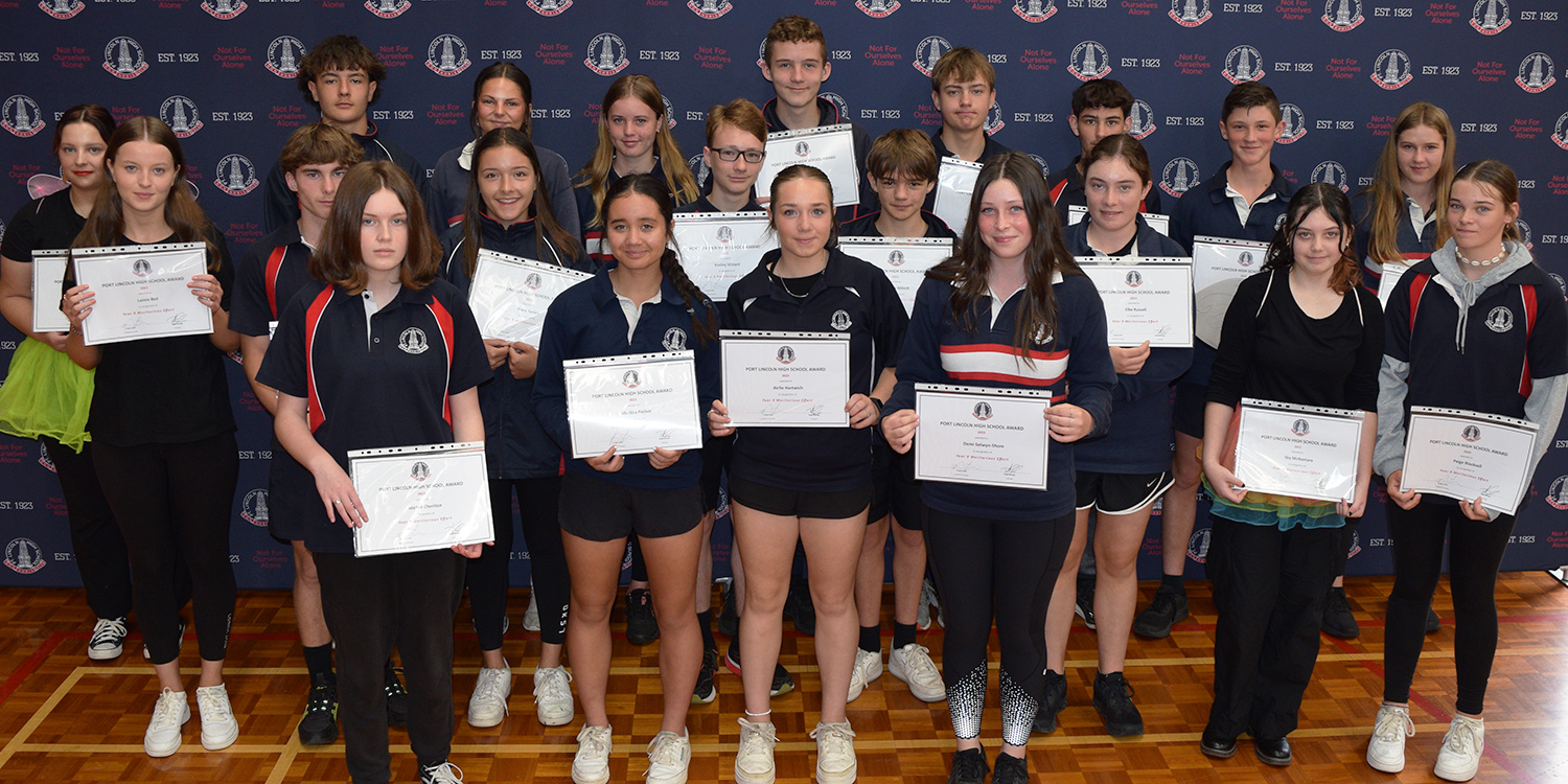 Year 7–10 End-of-Year Awards Assembly 2023 - Port Lincoln High School