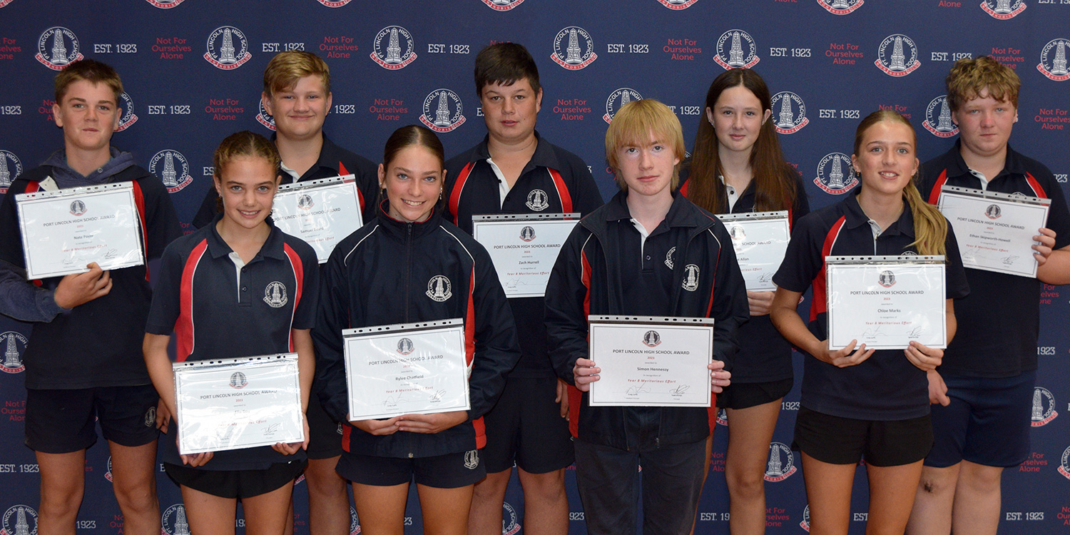 Year 7–10 End-of-Year Awards Assembly 2023 - Port Lincoln High School
