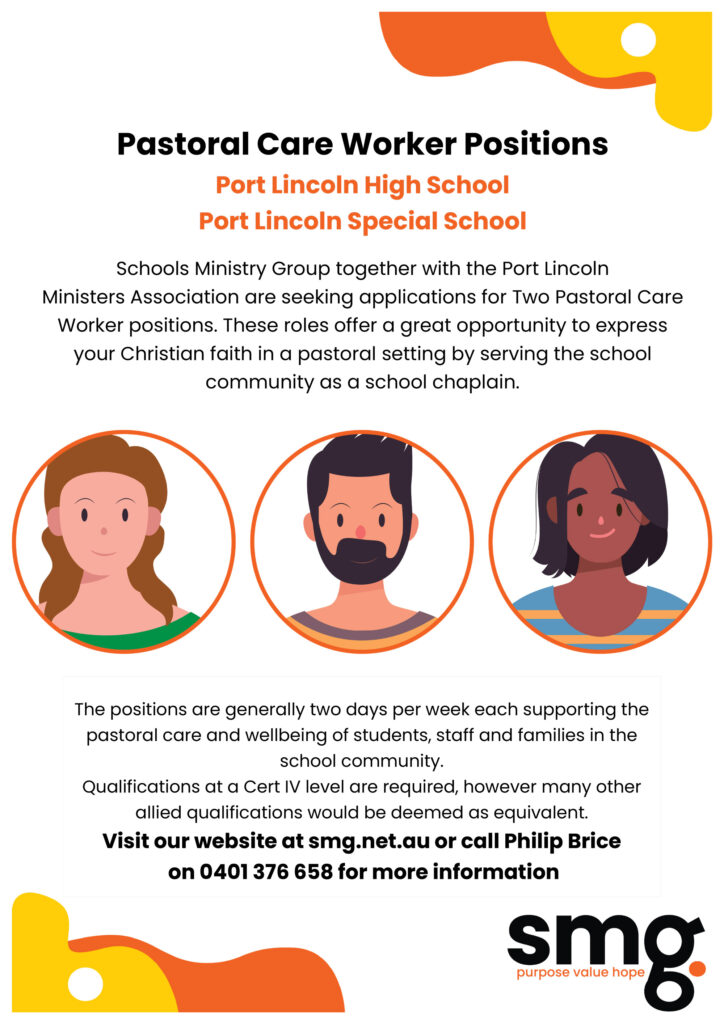 Positions Vacant - Pastoral Care Worker (PLHS / PLSS) - Port Lincoln ...