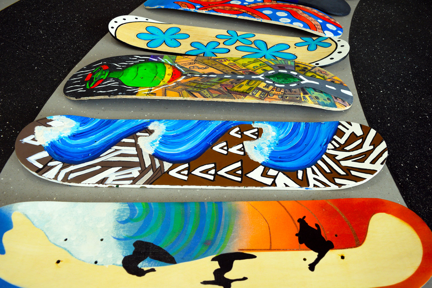 Year 9 Artists Produce Skateboard Deck Art - Port Lincoln High School