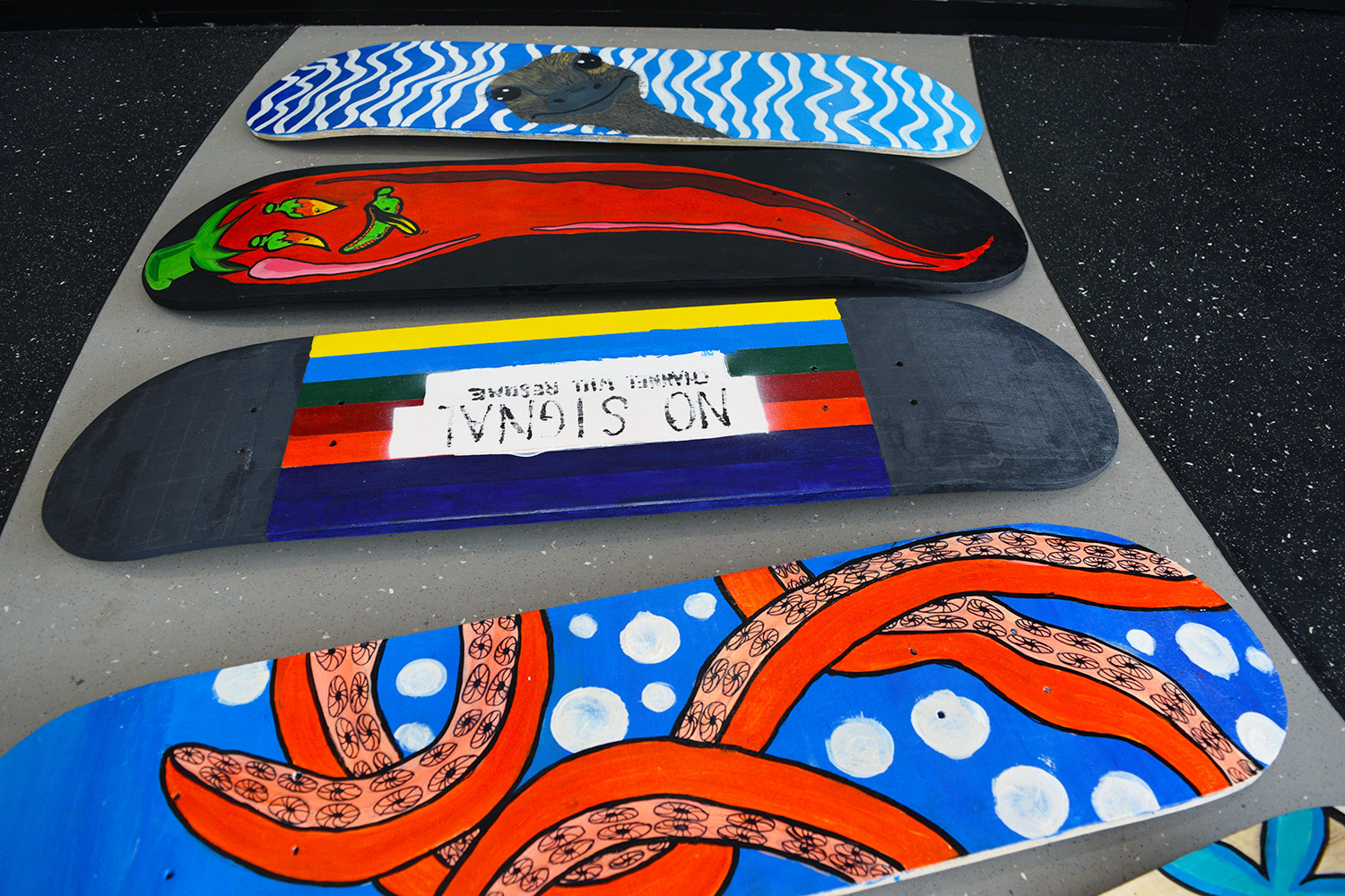 Year 9 Artists Produce Skateboard Deck Art - Port Lincoln High School