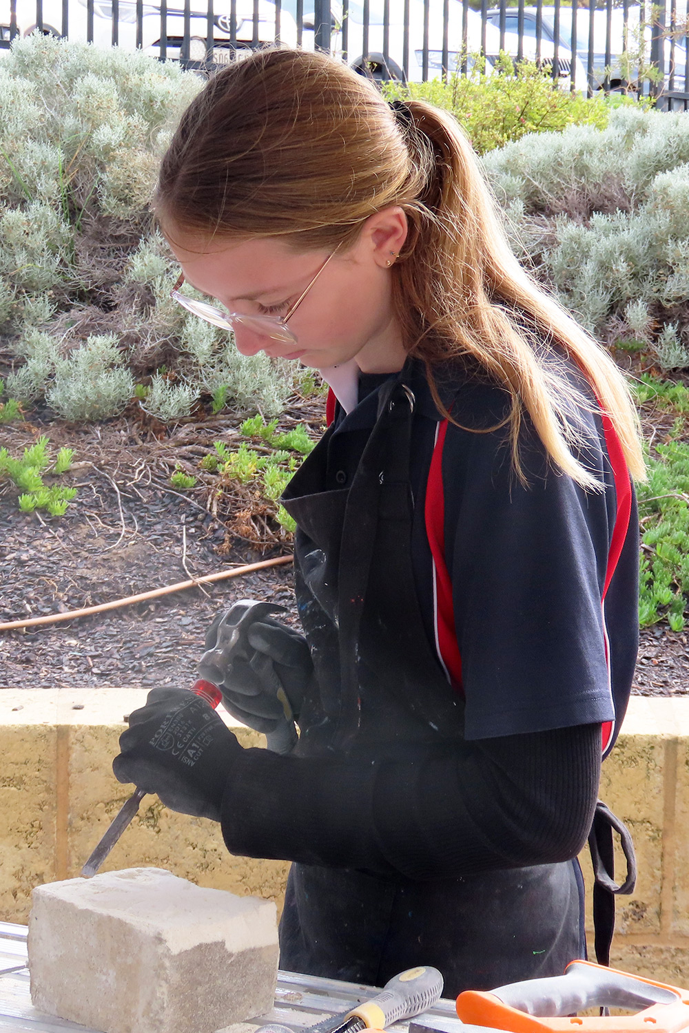 Limestone Sculpture Workshops for Art Students - Port Lincoln High School