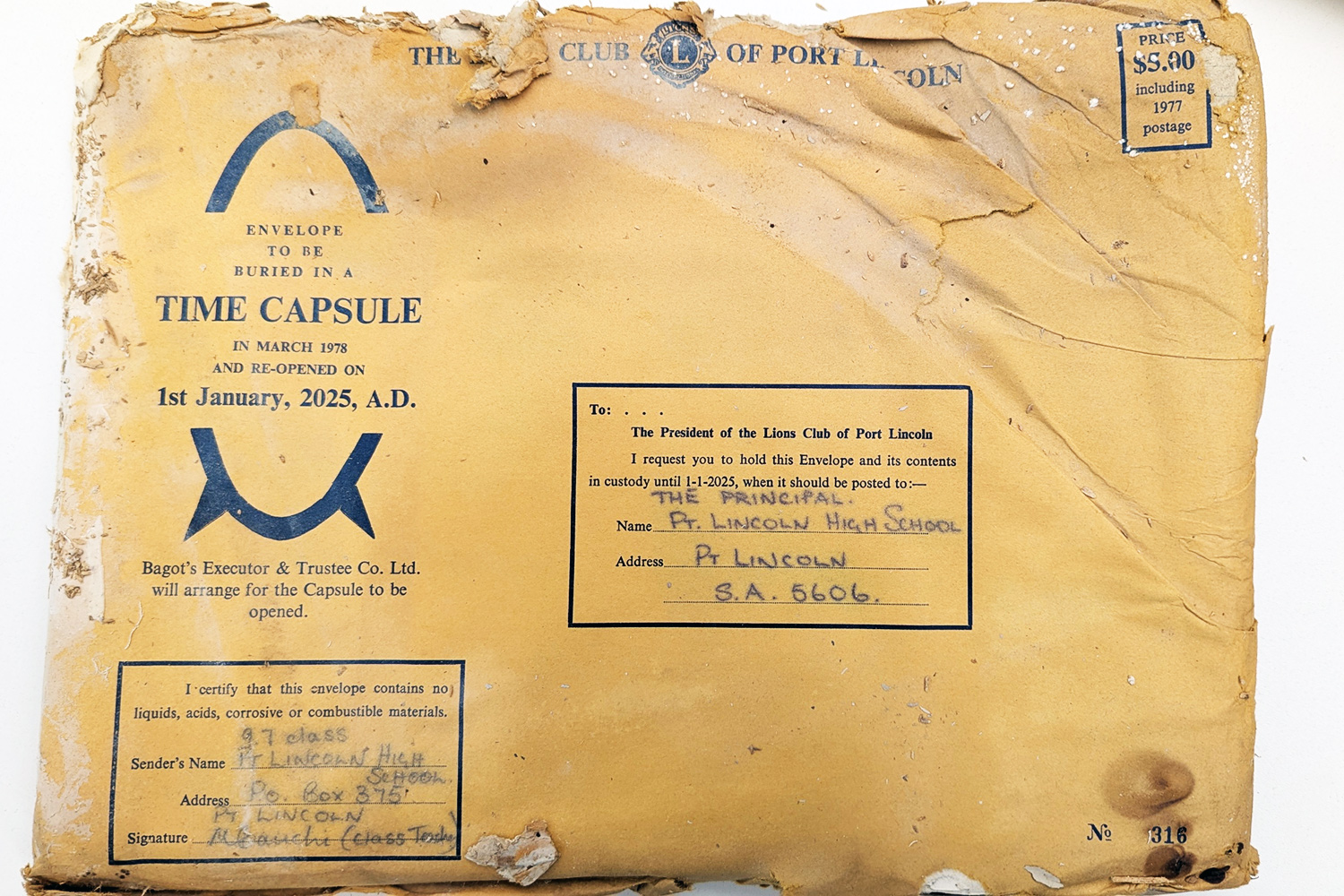 Time Capsule Letters Available at Old Scholars' Launch - Port Lincoln High School